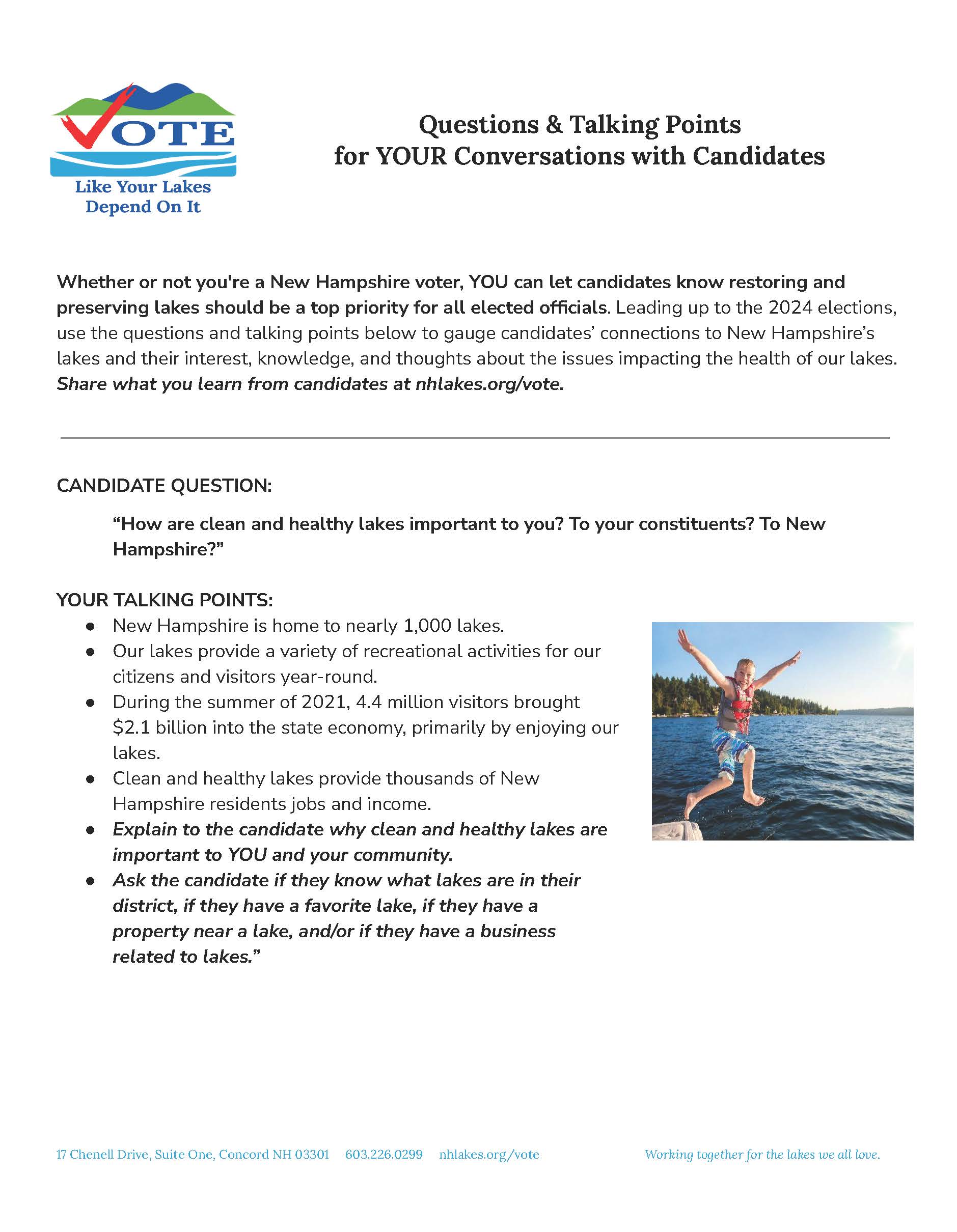 Vote Like Your Lakes Depend On It | NH LAKES